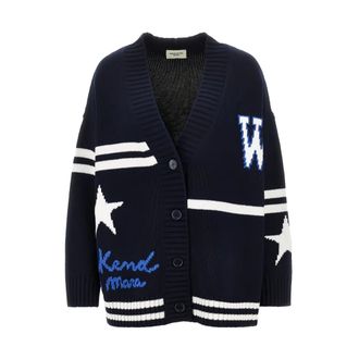 Max Mara Femme, Pulls, Bleu, Taille: 38 FR Gilet Jacquard