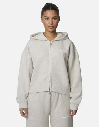 Good For Nothing sweat &agrave; capuche zipp&eacute; en molleton majoritairement coton coupe carr&eacute;e beige-Neutre