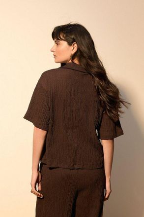 Next Poloshirt Kurz&auml;rmeliges, kastiges Polooberteil mit Struktur (1-tlg)