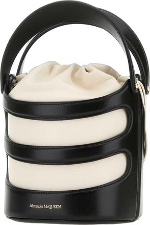 Alexander McQueen Blacksoftivory Borse A Secchiello Bag