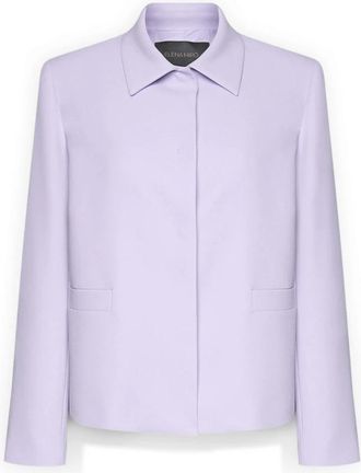 Elena Miro Femme, Vestes, Violet, Taille: 48 FR Veste Cr&ecirc;pe
