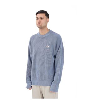 Calvin Klein Jeans Homme, Pulls, Bleu, Taille: L Pull en maille gaufr&eacute;e de coton