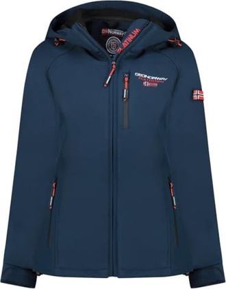 Geographical Norway Tacerama Lady - Veste Softshell Capuche Femme Impermeable Outdoor - Blouson Coupe Vent Resistant - Activites En Exterieur Randonnee Ski Automne Hiver 