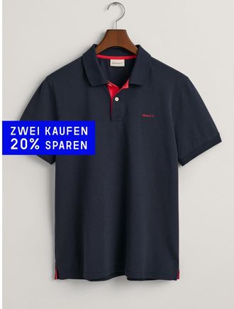 GANT Stretch-Poloshirt mit Kontrast-Details in Piqu&eacute;-Qualit&auml;t in