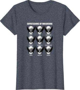MARVEL X-Men Expressions Of Wolverine Grid T-Shirt