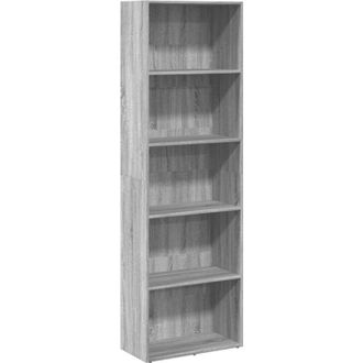 vidaXL B&uuml;cherregal Grau Sonoma 60x30x189 cm Holzwerkstoff Vidaxl