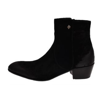 John Richmond Kn&ouml;chelhoher Stiefel mit niedrigem Absatz - Minimale und moderne Eleganz - - Shoes - Herren - Schwarzk - 42 EU