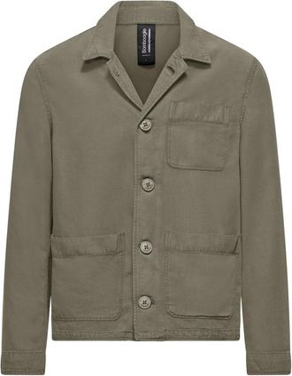 Bomboogie Homme, Vestes, Beige, Taille: S Veste en Tencel Non Doubl&eacute;e avec Col