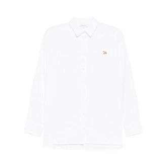 Maison Kitsun&eacute; Femme, Blouses et Chemises, Blanc, Taille: 40 FR Chemise Blanche Classique Boutonn&eacute;e
