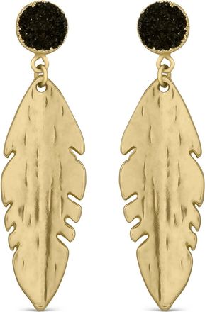 Luxenter Pendientes acabados en oro amarillo de 18K - Wamuru