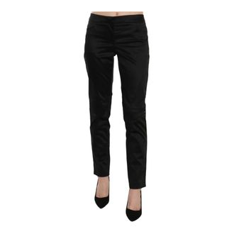 Exte Mid Waist Skinny Dress Formale Hose - - Trousers - Damen - Schwarzk - M