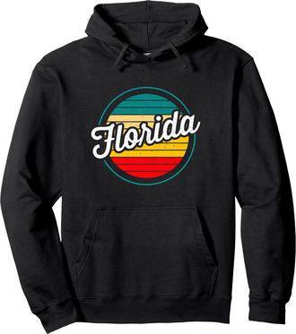 BDAZ Florida Retro Sonnenuntergang Vintage Design Strand Urlaub Pullover Hoodie