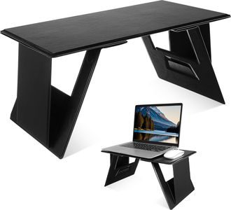 Angoily Faltbarer Laptopständer für Bett und Reise Tragbarer Schreibtisch mit Verstellbaren Winkeln Leichter Kompakter Klapptisch für Laptop Schreiben Lesen u