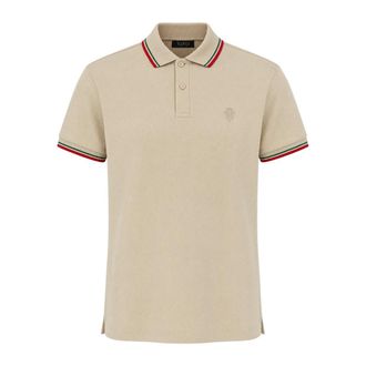 Gucci Polo-Shirt aus Baumwoll-Piqu&eacute; mit Stickerei - - Tops - Herren - Beige - M
