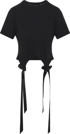 Simone Rocha Femme, Tops, Noir, Taille: 36 FR Bow Tail Easy T-Shirt