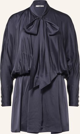 Maje Schluppenkleid Aus Satin blau