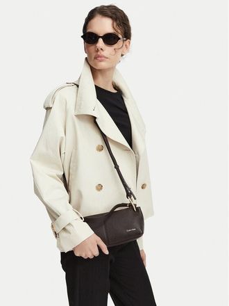 Calvin Klein Handtasche Slouchy Leather Small Conv Bag LV04F3659G Braun