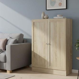 Dmora B&uuml;cherregal Ambre, B&uuml;roregal, Mobiler Buchhalter, B&uuml;cherbrett, 79x28 h107 cm, Eiche