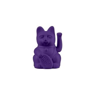 Donkey Lucky Cat Mini Violet - Winkekatze, Maneki Neko, 9,8 cm gro&szlig;