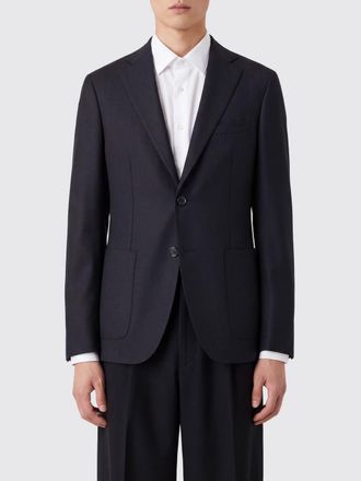 Barena Blazer droit en pure laine vierge avec poches plaqu&eacute;es