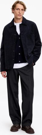 Arket Overshirt Aus Nadelcord -Blau