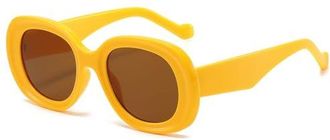 Generic Lunettes De Soleil Vacances &Agrave; Monture Large For Hommes Et Femmes, Id&eacute;ales For Les D&eacute;placements Quotidiens La Conduite(Yellow)