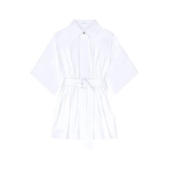 Givenchy Mini Hemdblusenkleid aus Popeline - - Dresses - Damen - Wei&szlig; - S
