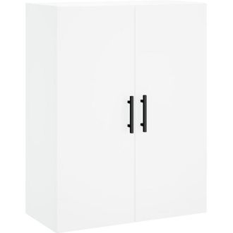 vidaXL Vidaxl - Armoire murale blanche 69,5x34x90 cm - Bois ding&eacute;nierie durable - Grand espace de rangement - Design suspendu pour gain de place