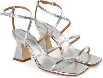 Aeyde Lederferse Sandalen - Silber