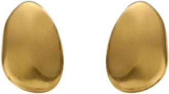 Dansk Copenhagen Klara Waterproof 18K Gold Plated Post Earrings - Brushed Stainless Steel - - Accessories - Damen - Gelb - ONE SIZE