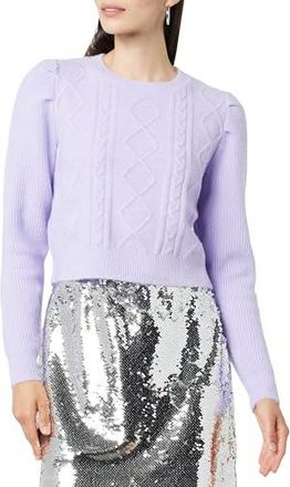 The Drop Pull Torsad&eacute; pour Femme, &agrave; Manches Bouffantes, Gloria, Lavande (Digital Lavender), XL