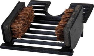 Esschert Design Stiefelknecht Motiv Klassik aus Gusseisen mit Bürste, ca. 22 cm x 25 cm x 12 cm