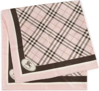 Burberry Femme, Accessoires, Rose, Taille: ONE Size Silk Square Scarf