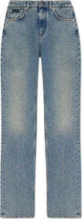 Dolce & Gabbana Femme, Jeans, Bleu, Taille: 38 FR Jeans Effet Vintage