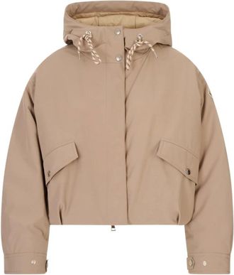 Moncler Femme, Vestes, Brun, Taille: 40 FR Piumino Corto Eucalyptus
