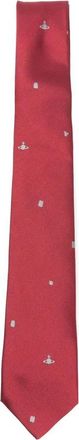 Vivienne Westwood Homme, Accessoires, Rouge, Taille: ONE Size Orb Embroidered Tie