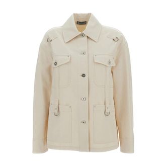 Durazzi Milano Denim Utility Overshirt - - Jackets - Damen - Beige - S