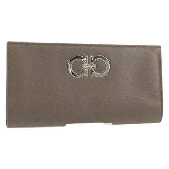 Ferragamo Pre-owned Leder-Portemonnaie - - Pre-owned - Damen - Grau - ONE SIZE