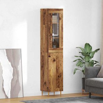 vidaXL vidaXL Haut Armoire 2 pcs Bois Ancien Bois ding&eacute;nierie