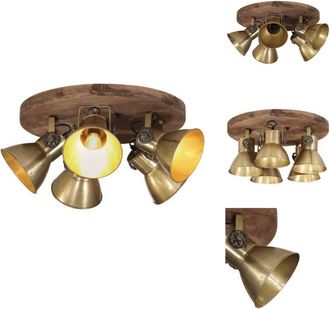 vidaXL Plafonnier 25 W laiton antique 50x50x25 cm E27 - Luminaire Suspendu - Lampadaire - &Eacute;clairage Int&eacute;rieur - Plafond - Design Industriel