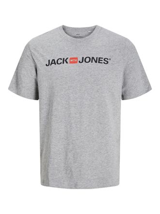 Jack & Jones Herren T-Shirt JJECorp Logo Tee 12137126 Light Grey Mel, XXL