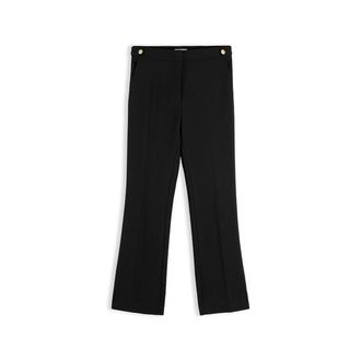 Tommy Hilfiger Pantalon droit uni &agrave; d&eacute;tail boutonn&eacute;