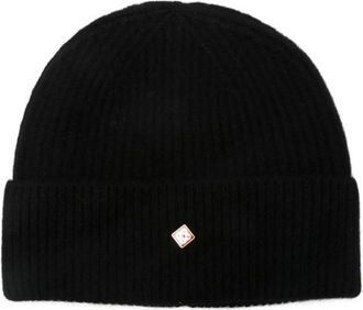 Casablanca Homme, Accessoires, Noir, Taille: ONE Size Wool Rib Beanie