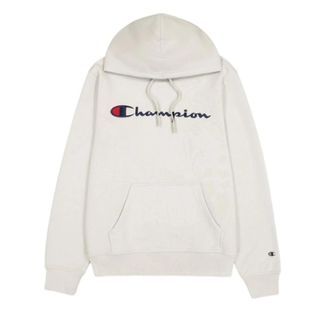 Champion Beiger Kapuzenpullover mit gesticktem Logo - - Sweatshirts & Hoodies - Herren - Beige - 2XL