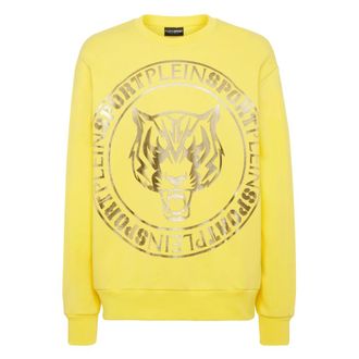 Plein Sport Homme, Sweatshirts et sweats &agrave; capuche, Jaune, Taille: XL Longsleeve SweaT-shirt Tiger
