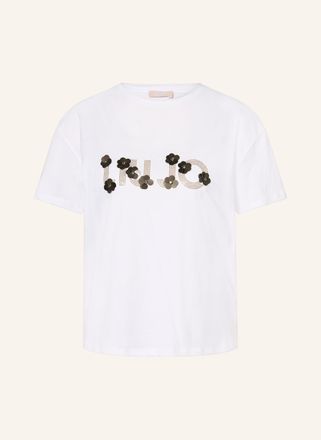 Liu Jo Liu Jo T-Shirt Mit Pailletten Und Schmucksteinen weiss