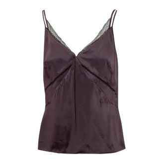 HUGO BOSS Beya Satin Camisole - - Tops - Damen - Lila - 2XL
