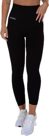 Divina Seamless Scrunch Tights Nani, Perfekte Leggings f&uuml;r Training, Yoga, Spazierg&auml;nge und den Alltag. Black, L