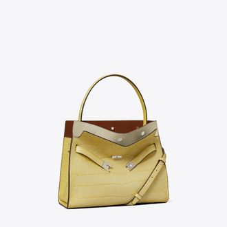 Tory Burch Damen Small Lee Radziwill Embossed Double Bag