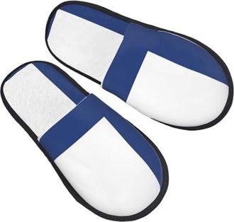 Generic Drapeau Finlandais Unisexe Pantoufles Peluche Chaussons Doux Slippers Pour Hiver Maison Int&eacute;rieur M
